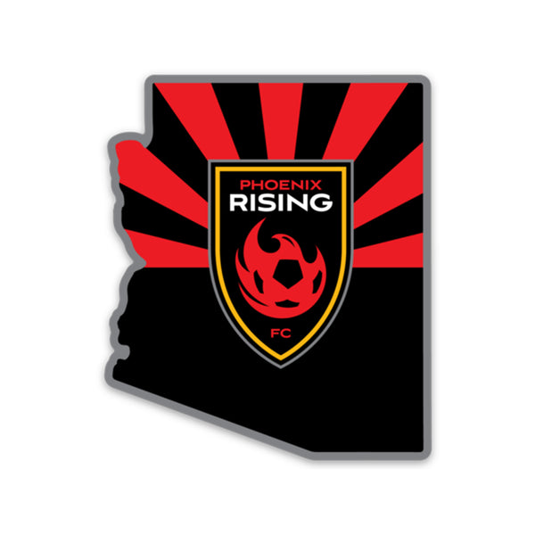 Phoenix Rising State Shield 2.5" x 3" Sticker - Phoenix Rising Team Store